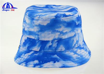 Cina Le signore blu della sublimazione hanno stampato i cappelli del secchio/cappucci del secchio con poliestere 100% in vendita