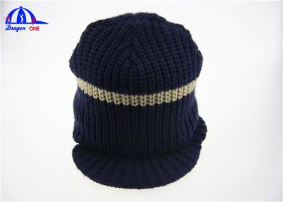 Cina Il nero con i cappelli del Beanie tricottati banda del jacquard con la dimensione ed il colore su misura in vendita
