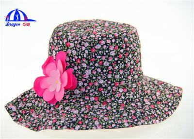 Cina Cappelli del secchio stampati decorazione operata del fiore con il materiale 100% del tessuto di cotone in vendita