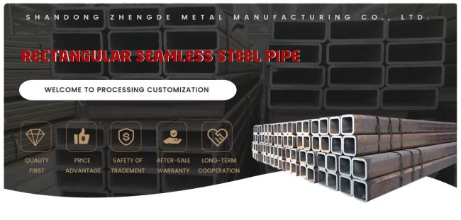 Carbon Steel Ms Seamless Tube 50*100mm Rectangular Carbon 5 mm Thickness Seamless Tube Black Seamless Mild Steel Square Tube with Cut Process