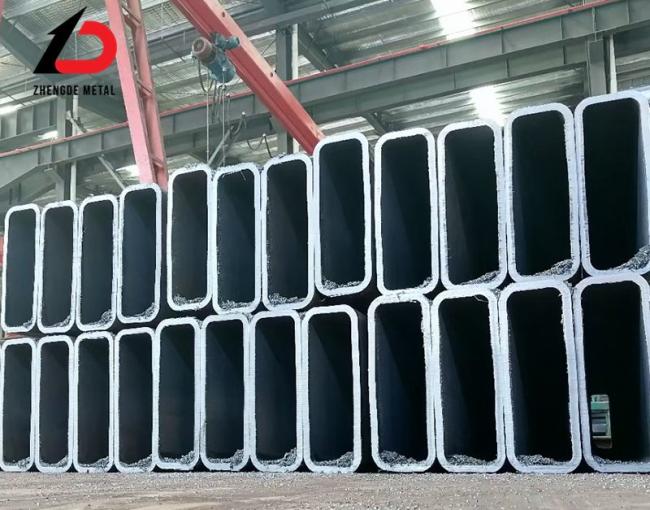 Carbon Steel Ms Seamless Tube 50*100mm Rectangular Carbon 5 mm Thickness Seamless Tube Black Seamless Mild Steel Square Tube with Cut Process
