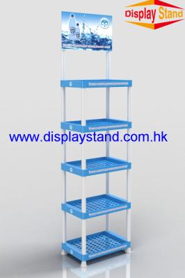 China Kleinhandels de Vertoningstribunes van het rode Wijnmetaal die met 4 Kleurendeklaag worden aangepast Te koop