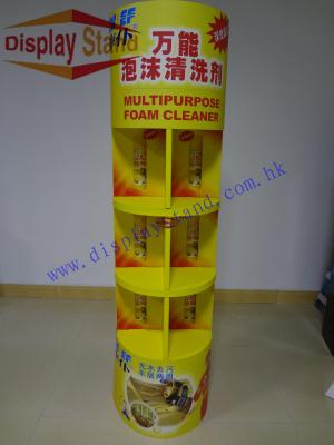 China POP de Vertoningstribune van de Kartonvloer, het Rek van de quasi-Flessenvorm, 3 Rijen, 4C Compensatiedruk Te koop