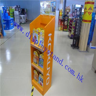 China 4C Tribune van de de Vloervertoning van het compensatie POP Karton voor Speelgoed, het Rek van de 3 Rijenvertoning voor de Gift van de Student Te koop