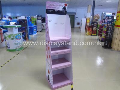中国 スーパーマーケットのフロアーリングの小売りのボール紙のペーパー陳列台 販売のため