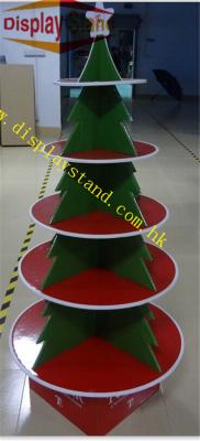 Cina banco di mostra del cartone dello scaffale di forma PDQ dell'albero di stampa 4C per il regalo di Natale in vendita