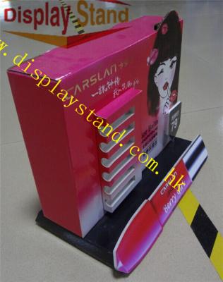 Cina Esposizione rossa del cartone dello scaffale del contatore del supporto di Rosa POP per la promozione di pubblicità del rossetto in vendita