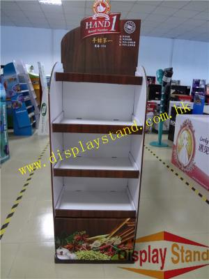 Cina Scaffale resistente del banco di mostra di Brown per l'elettrodomestico, pop-up di Tires del condimento di alimento 3 in vendita