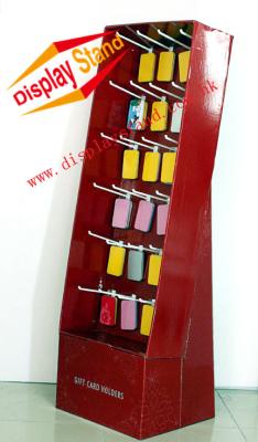 China Exposição de assoalho com o gancho para o escudo do telefone móvel com, cores completas impressas à venda