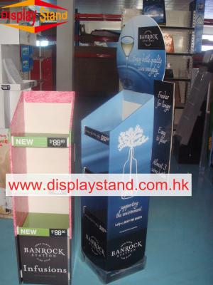 China 3-Tier/suporte vinho da prateleira, exposição para bebidas, prateleira da posição do assoalho com os grampos ao conjunto rapidamente à venda
