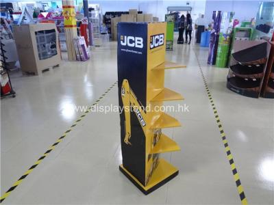 China Unidade ondulada do suporte de exposição do assoalho do cartão do PNF, prateleira de exposição da loja para a mangueira do bolso à venda