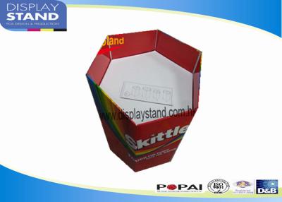 Cina Scatola di presentazione rossa dei recipienti dello scarico del cartone della carta di vendita al dettaglio di ECO POP per gli spuntini in vendita