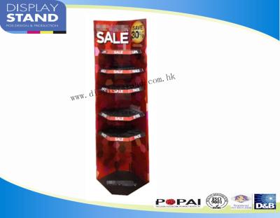 中国 ボール紙の陳列台は小売り/小売商のためのオフセット印刷を用いる POP を波形を付けました 販売のため