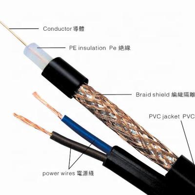 中国 CU & CCA & CCS High Speed Power Wholesale Rg59 Rg59+2C Power Cable Best Price Coaxial CCTV Video Cable 販売のため