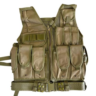 China Colete de proteção multifuncional Khaki/Tan com bolsas múltiplas e revestimento de malha 1,6 kg à venda
