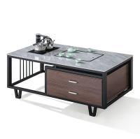 Quality Modern Rectangular Rock Slab Top With Metal Frame Kettle Office Furniture Office Tea Coffee Table for sale