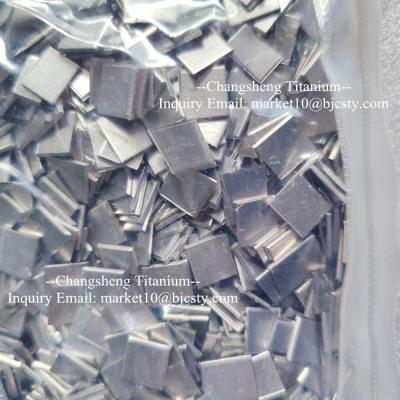 China 99.95% Niobium Particles Nb Sheet Smelting Additives 10mmx10mmx1mm for sale