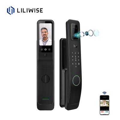 China Smart Door Lock with Face Recognition Aluminum Alloy Construction and Rechargeable Lithium Battery for sale