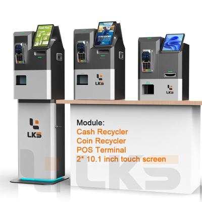 中国 ユーザーに優しいデュアルスクリーン 自動決済キオスク,現金コイン処理とソフトウェア 販売のため