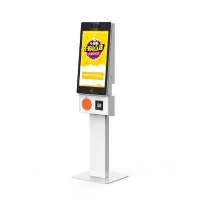 Cina chiosco d'ordinazione di auto a 27 pollici 21,5 23,8 con lo stampatore termico For Catering dell'analizzatore 80mm di QR in vendita