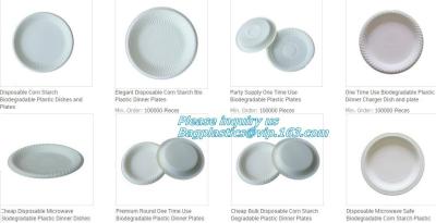 Chine Plats jetables de fécule de maïs, conteneur de nourriture biodégradable de fécule de maïs, plateau biobased de nourriture à vendre