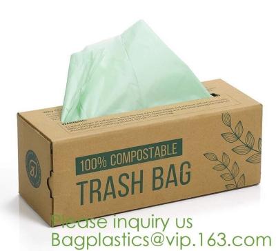 Chine Sacs biodégradables écologiques de compost faits à partir de la fécule de maïs à vendre