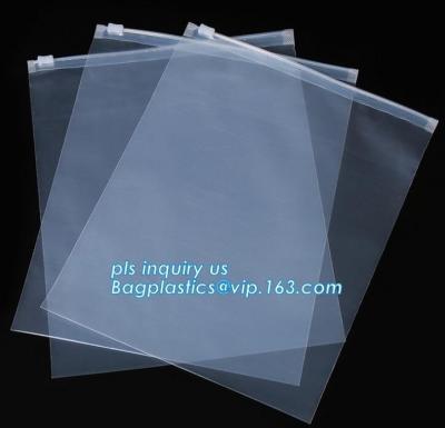 Κίνα LDPE PP Ziplock φερμουάρ ολισθαινόντων ρυθμιστών ΦΎΛΛΩΝ ΑΛΟΥΜΙΝΊΟΥ PVC πλαστική συσκευάζοντας τσάντα ιματισμού με το φερμουάρ, recloseable τσάντα φερμουάρ PE, φιλική προς το περιβάλλον προς πώληση