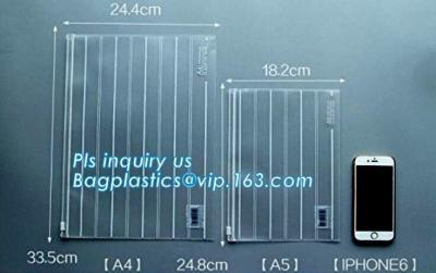 중국 지퍼 파일 가방, 고정 홀더 팩, 투명한 얼어붙은 A4/A5 가방, 휴대용의 슬라이더 밀봉을 밀봉하도록 쉬운 결빙 표면 판매용