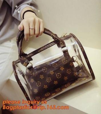 Cina il viaggio sta su signora cosmetica la donna della borsa che compone, mini borsa di Candy della gelatina, mano C del sacchetto del cuoio del PVC della chiusura lampo delle donne di modo del PVC in vendita