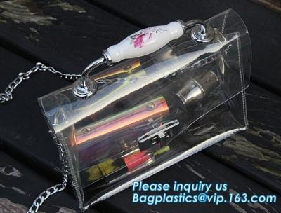 중국 작은 가방, PVC 투명한 최신 유행 핸드백 어깨에 메는 백 크로스 보디 핸드백, pvc 항공사들, 항공사들 한과 pvc 핸드백 판매용