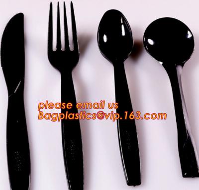 Chine Couverts jetables en plastique réglés de couverts à emporter chauds de nourriture de catégorie comestible, ensemble de couverts avec le couteau réglé de couverts en plastique de promotion à vendre