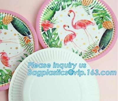 Chine La coutume de 6 pouces a imprimé les plaques à papier jetables de joyeux anniversaire, paquet jetable compostable biodégradable de plaque à papier de 100% à vendre