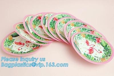 Chine La coutume de 6 pouces a imprimé les plaques à papier jetables de joyeux anniversaire, paquet jetable compostable biodégradable de plaque à papier de 100% à vendre