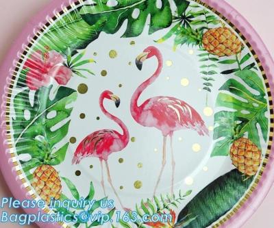 Chine La coutume de 6 pouces a imprimé les plaques à papier jetables de joyeux anniversaire, paquet jetable compostable biodégradable de plaque à papier de 100% à vendre