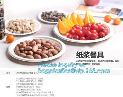 중국 eco 사탕수수 펄프 버릴 수 있는 미생물에 의해 분해된 플레이트, 공장 100% 미생물에 의해 분해된 버릴 수 있는 사탕수수 종이 원료 Com 판매용