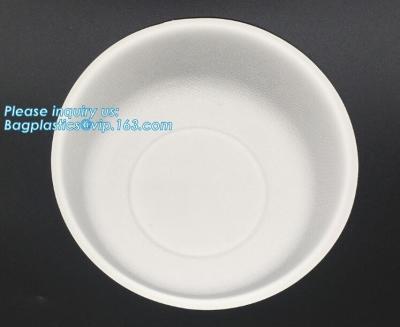 중국 사탕수수 바가스 버릴 수 있는 샐러드 그릇, 양성인 미생물에 의해 분해된 퇴비성 사탕수수 바가스 달걀 모양 사발 16 oz,8oz 16 온스 24 온스 32 온스 판매용