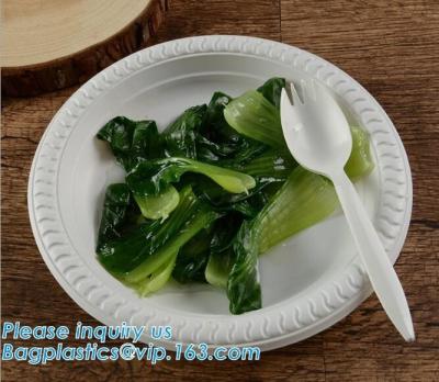 Chine Plat jetable biodégradable de partie de bagasse de canne à sucre, plaque à papier de bagasse qui respecte l'environnement de canne à sucre/compostable jetable à vendre