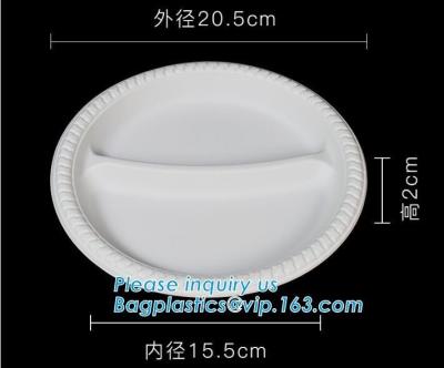 Chine Plat compostable biodégradable qui respecte l'environnement de nourriture de la bagasse 7inch de canne à sucre, paquet jetable du plat 9inch de canne à sucre de bagasse à vendre