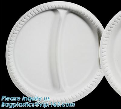 Chine Plat compostable biodégradable qui respecte l'environnement de nourriture de la bagasse 7inch de canne à sucre, paquet jetable du plat 9inch de canne à sucre de bagasse à vendre