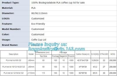 중국 종이 커피컵에 적당한 300개 밀리람베르트 CPLA 버릴 수 있는 찻잔 새로운 미생물에 의해 분해된 퇴비성 얼어붙은 컵, 컵 덮개 제조들 판매용