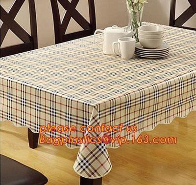 Chine Couverture colorée populaire de table de salle à manger de PVC de plastique, couvertures de tissu de table de composé de PVC PEVA, nappe adhésive qui respecte l'environnement R à vendre