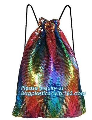 Chine Sac à dos brillant de sac à dos de paillette, sac à dos brillant de paillette de sac d'épaule de sac de Bling de sac à dos de cordon de scintillement, bagplastic à vendre