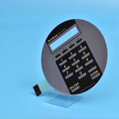 China 5 teclado 110 x 110 mm Panel de interruptor de teclado de poliéster con retroiluminación en venta