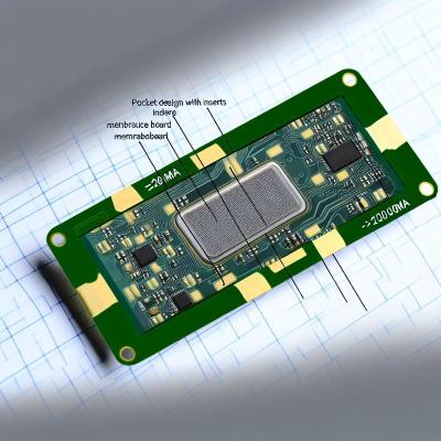 China PCB Membrane Switch with Pocket Design and Inserts ≤100mA for sale