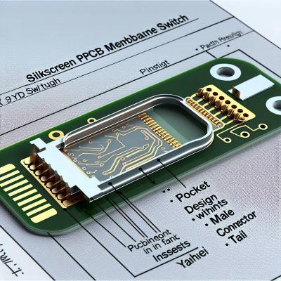 China Interruptor de membrana PCB com serigrafia e conector ZIF à venda