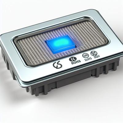 중국 파란색 LED로 회색 고무 막 스위치 ISO9001 ROHS SGS 인증 판매용