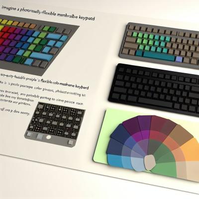 China 5 teclas teclado de membrana flexible con opciones de retroiluminación LED en venta