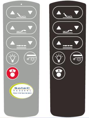 China El interruptor flexible del tacto de la membrana de las llaves multi cubrió el gráfico con el pegamento de 3M en venta