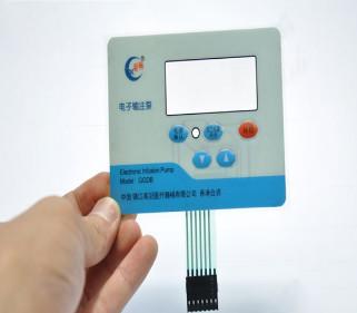China Telclado numérico adaptable del interruptor de membrana del ANIMAL DOMÉSTICO de la forma del teléfono móvil con la película de la cubierta en venta