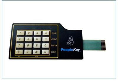 Chine 10 tactiles PIN Membrane Switch Keypad Custom 5 clés de relief à vendre